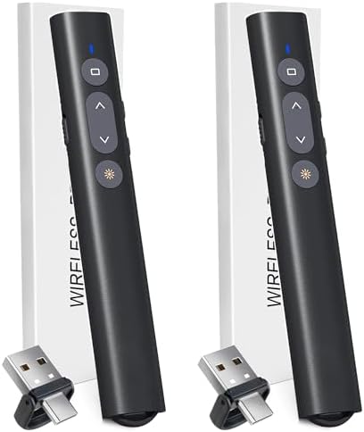 Amazon.com: (2 Units) Presentation Clicker for PowerPoint Red Laser ...