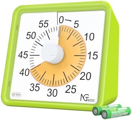 NGTeco Kitchen Visual Timer, 60-Minute Countdown Timer for Kids ...