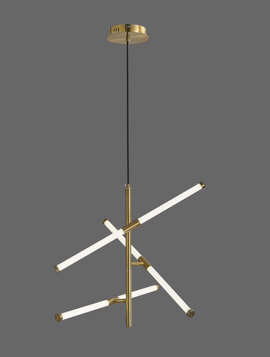 Buy CITRA 6 Light LED Gold Tube Pendant Lamp Ceiling Light for Home and ...