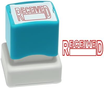 Amazon.com: BAZIC Received Self Inking Rubber Stamp (Red Ink), Stamp ...