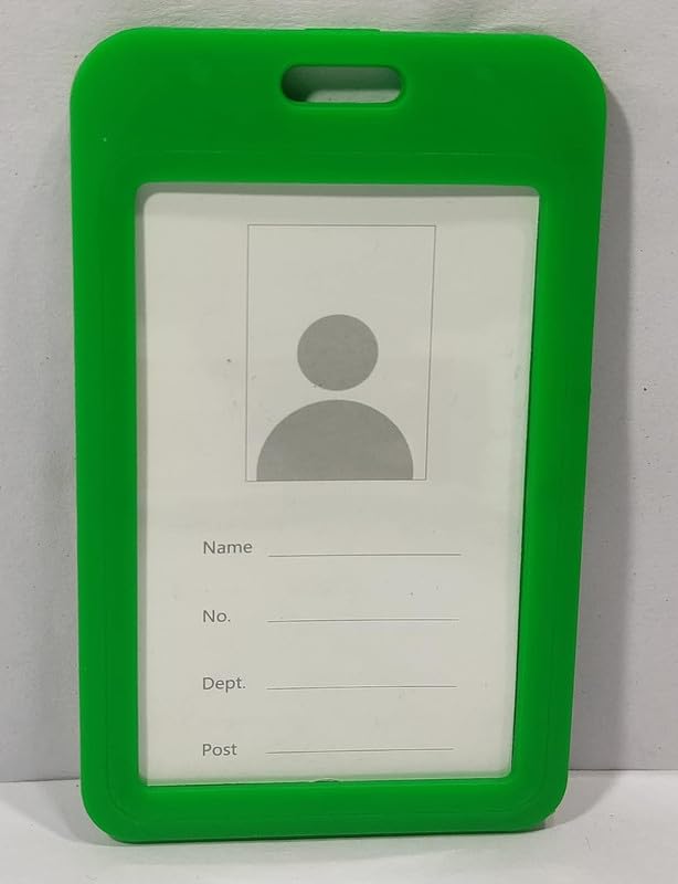 PAPPER VALLEY Plastic Box ID Card Holder Id Badge, Vertical, Double ...