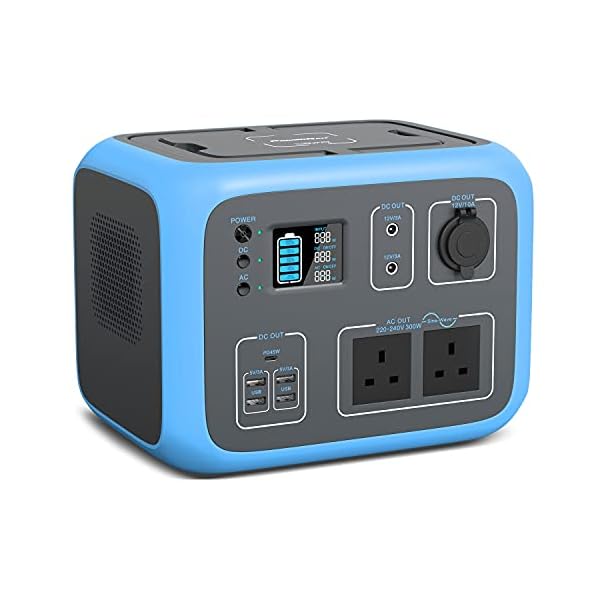 POWEROAK Portable Power Station 500Wh Solar Generator 300W/230V AC ...