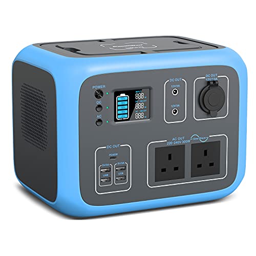POWEROAK Portable Power Station 500Wh Solar Generator 300W/230V AC ...