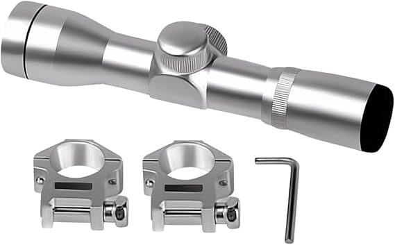 Amazon.com : 360 Tactical 4X30 Silver Finish Shotgun, Rifle Scope with ...