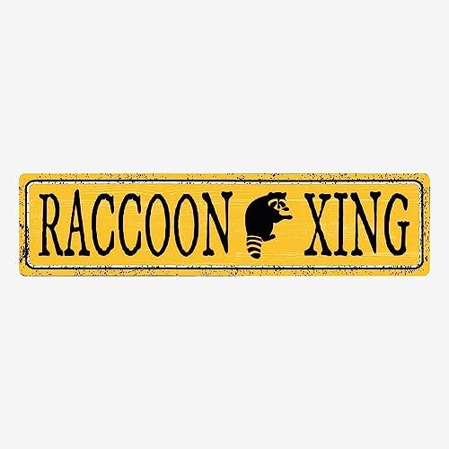 Amazon.com: Vintage Raccoon Xing Crossing Sign, Animal Raccoon Crossing ...