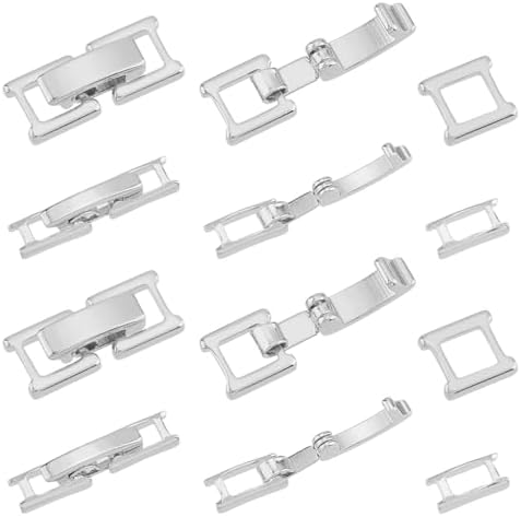 Amazon.com: SUPERFINDINGS 20Pcs 2 Styles Platinum Fold Over Clasps ...
