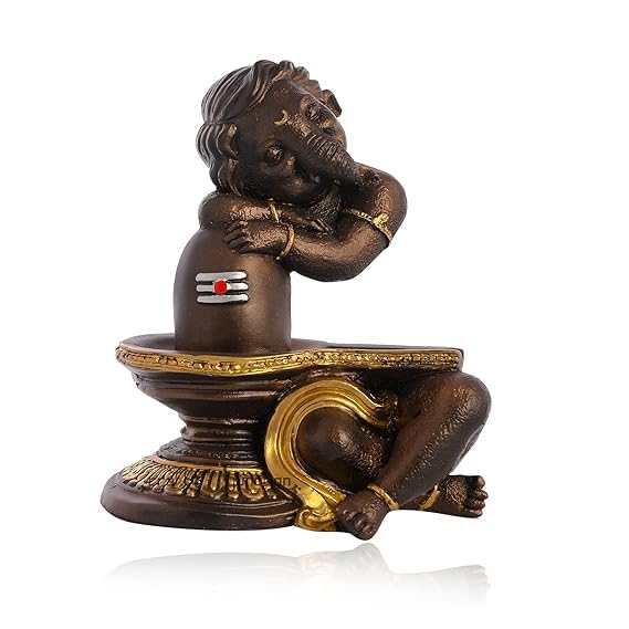 ISHAANCHI Shivling Ganesha Showpiece for Home Decor Gifting Purpose ...