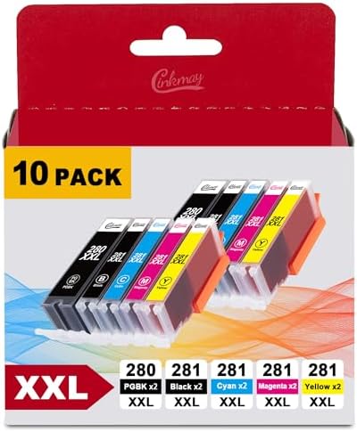 Amazon.com: 10 Pack PGI-280XXL/CLI-281XXL Ink Cartridge Super High ...