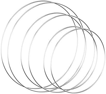 Amazon.com: SJDWDX 3pcs 16 Inch Large Metal Floral Hoop Wreath Macrame ...