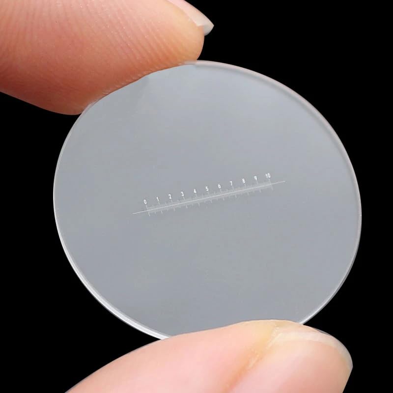 Ocular Micrometer, 19 mm diameter eyepieces, 10mm/100mm : Amazon.in ...