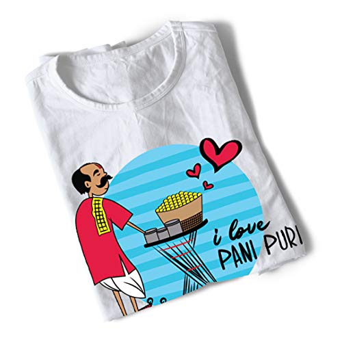 Buy Graphic Printed T-Shirt for Men & Women | I Love Pani Puri | Half ...