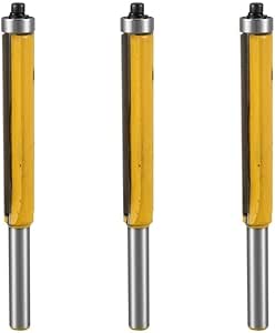 Occus 3X 2 Inch Height Extra Long Flush Trim Router Bit 1/4 Inch x 3/8 ...