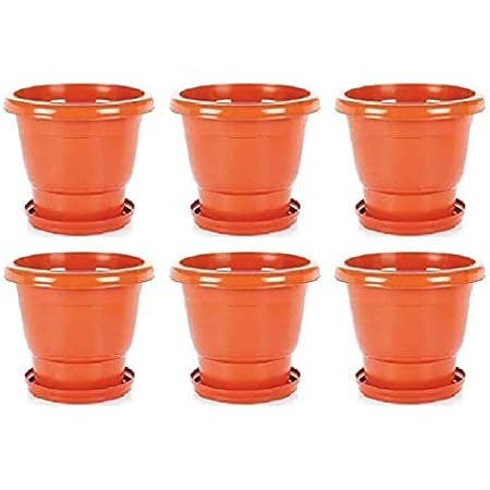 Varshney Gardening 12 Inch Dulex Fancy Gamla/Planter Pot/Flower Round ...