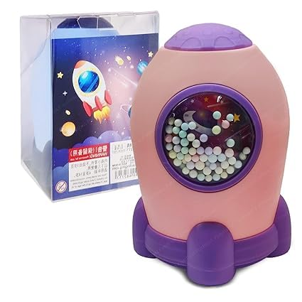 Rocket Piggy Bank with Lock Code, Money Saving Coin Bank, Plastic Piggy ...
