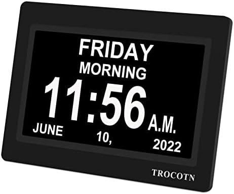 Amazon.com: TROCOTN Dementia Clock Calendar Clock Large Display Alarm ...