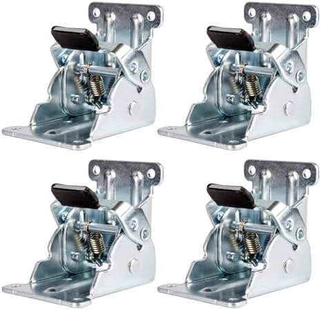 JMIATRY 8PCS Locking Hinges for Folding Table Hinges Brass Gold Table ...