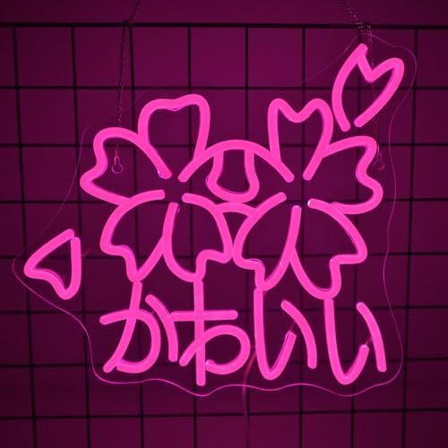 SAKURA Neon Signs for Wall Decor Cherry Flower LED Neon Light USB ...