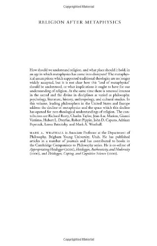 Religion after Metaphysics eBook : Wrathall, Mark A.: Amazon.co.uk ...