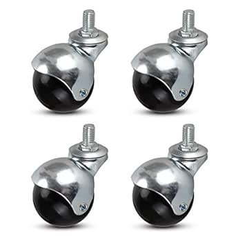 Amazon.com: Caster Wheels， 4pcs Swivel Ball Casters Wheels,Galvanized ...