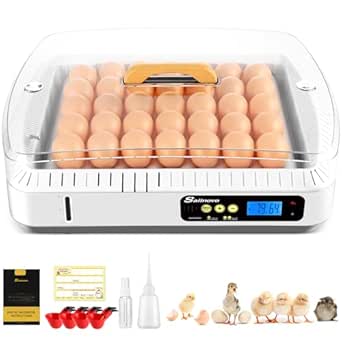 Sailnovo 35 Egg Incubator with Automatic Egg Turner, ℉ Humidity Display and Temperature Control ...