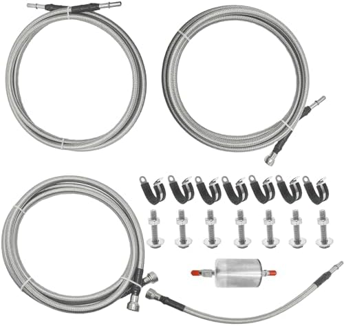 Amazon.com: KLEVERISE 819-840 Flexible Stainless Steel Braided Fuel ...