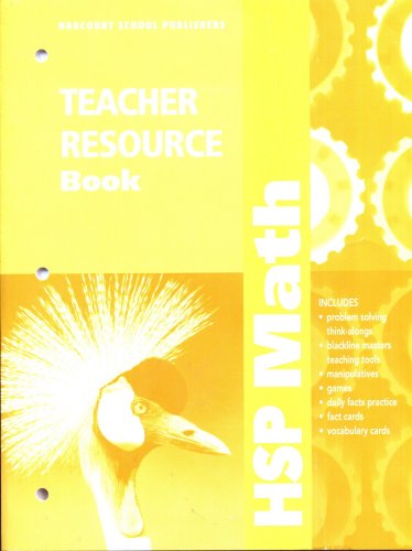 Teacher Resourse Book, Grade 3, HSP Math 9: Harcourt School Publishers ...