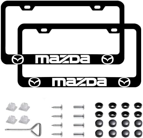 Amazon.com: 2pcs Aluminum Alloy License Plate Holder Compatible with ...