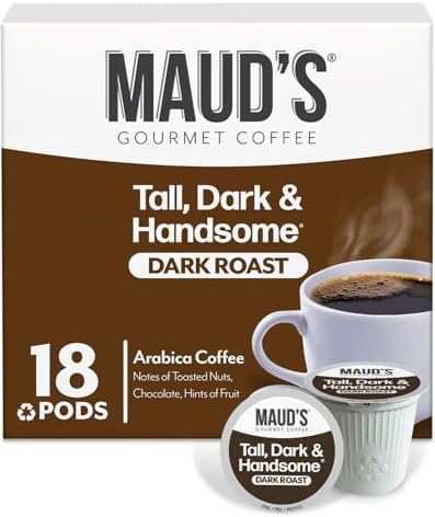 Amazon.com: Maud's Dark Roast Coffee Pods, 18ct, Single Serve Pods ...
