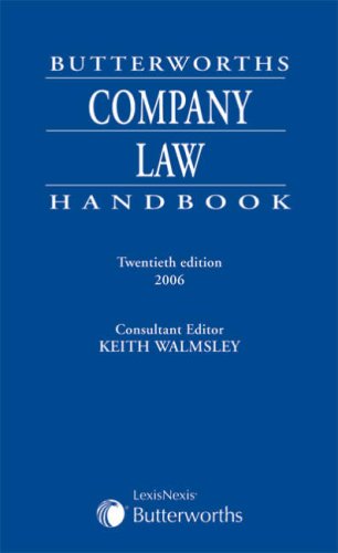 Amazon | Butterworths Company Law Handbook | Walmsley, Keith | Business