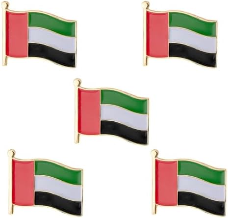 ALANX 10pcs/5pcs UAE Flag Pins AE flag Enamel Made Lapel Pins UAE Flag ...