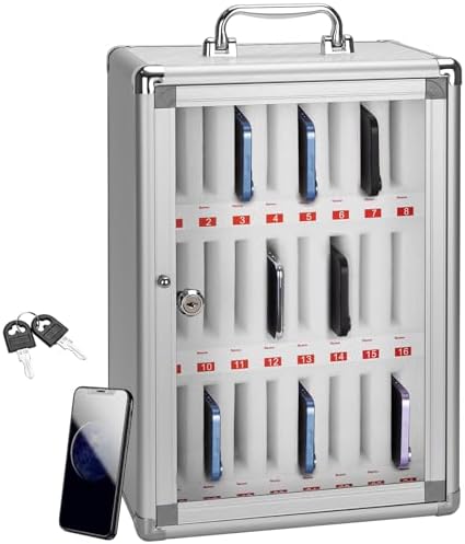 Amazon.com: GODLONSEN 24 Slots Cell Phone Locker,Pocket Chart Cell ...
