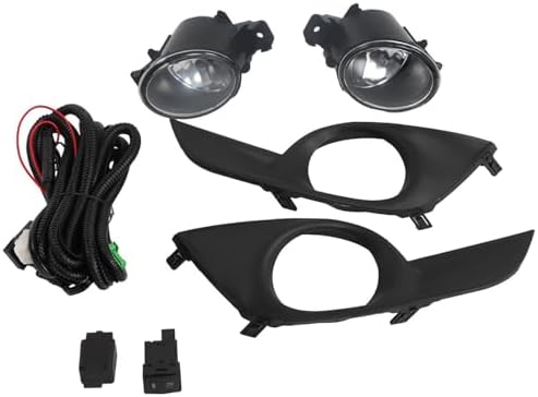 Amazon.com: munirater Clear Fog Lights Lamps with Chrome Black Bezel ...