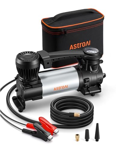 AstroAI T3 Air Compressor Portable Silver Tire Inflator 12V 120PSI Up ...