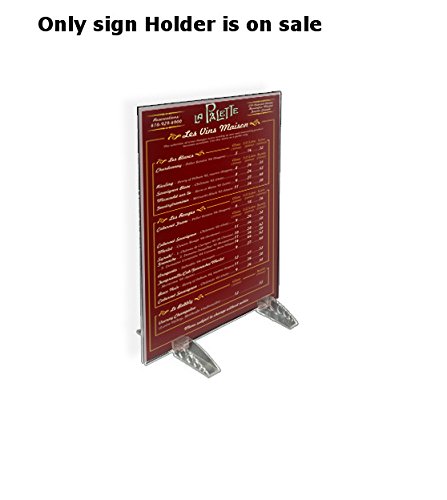 Amazon.com: Acrylic Clear Dual Stand Sign Holder 5W x 7H Inches - Pack ...