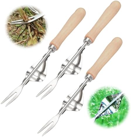 FUXNGZI Manual Planter, 2024 Manual Weeder Tool Stainless Steel Weeding ...