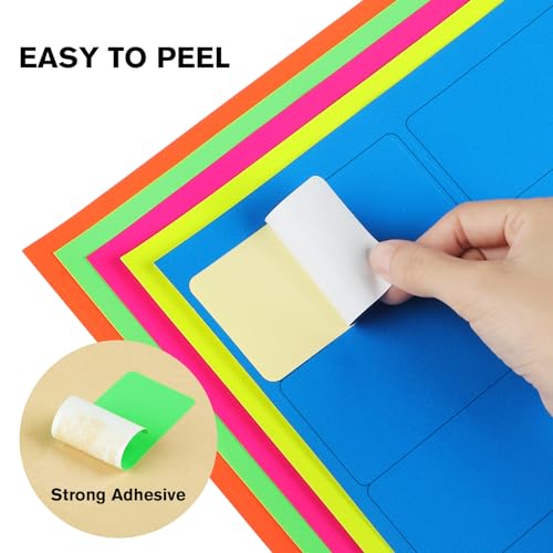 Snapklik.com : 8-1/2 X 11 Neon Pink Labels - Fluorescent Labels, For ...