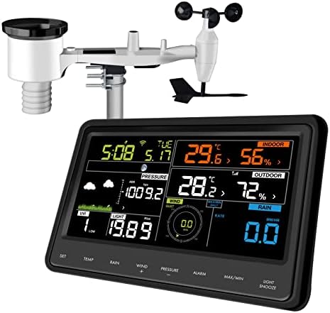 ECOWITT GW1101 Wi-Fi Weather Station, WS69 Solar Powered 7-in-1 Outdoor ...