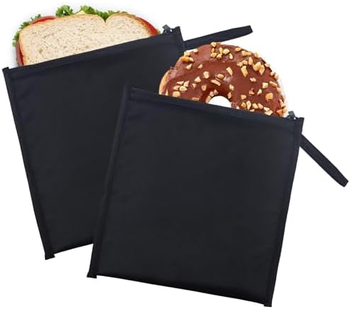 Amazon.com: Reallnaive 4 Set Reusable Sandwich Bags Insulated Lunch ...