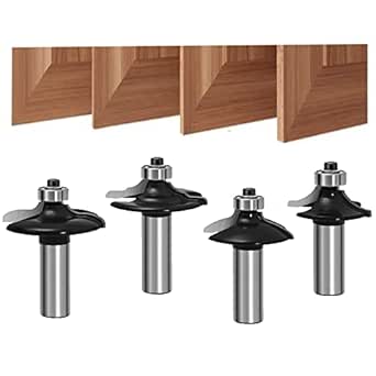 TAIWAIN 1/2 Inch Shank Router Bit Set, Door&Drawer Front Edging Bit ...