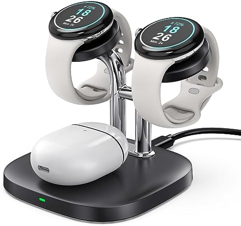 SwanScout Dual Watch Charging Station, Wireless Charger Stand ...