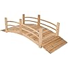 Amazon.com: Shine Company 4982N 6 Ft. Cedar Wood Garden Bridge with ...