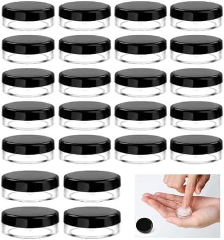 Qancekoo 12 PCS 5ml Small Clear Round Travel Sample Jar Pots Leak Proof ...