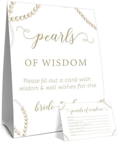 Amazon.com: Pearls Of Wisdom Bridal Shower Card, Pearls Of Wisdom Game ...