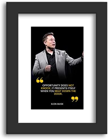 DmcreativityCraft Elon Musk Motivational Quotes Wall Frames Framed ...