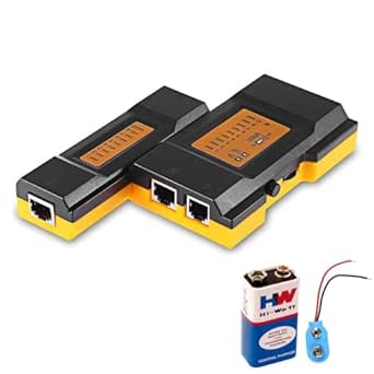 XIKKART Lan Tester, RJ45 RJ11 RJ12 CAT5 CAT6 UTP Network Cable Tester ...