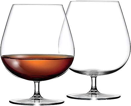 Buy NVRA 360ml Italian Classic Brandy Glasses Set of 4 | Premium Flute ...
