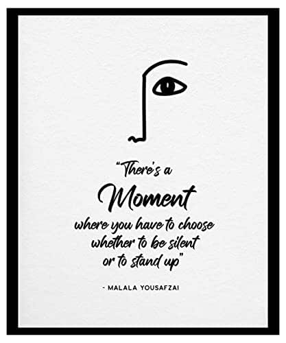 Amazon.com: Malala Yousafzai Quote Poster - Wall Decor for Bedroom ...
