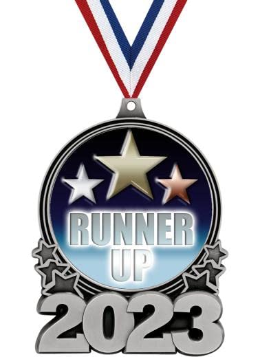 Buy Runner Up Double Action 2023 Medal Awards, 3" Silver Runner Up ...
