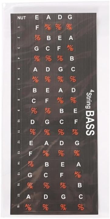Amazon.com - 1 Sheet Bass Fretboard Stickers Paper Guitar Bass Chord ...