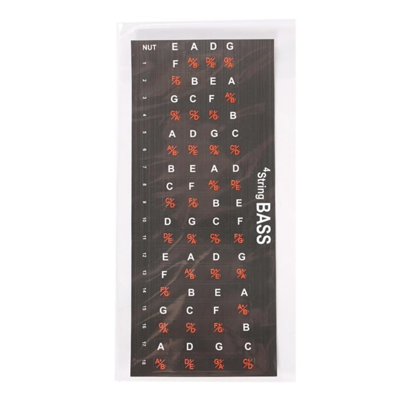 Amazon.com - 1 Sheet Bass Fretboard Stickers Paper Guitar Bass Chord ...